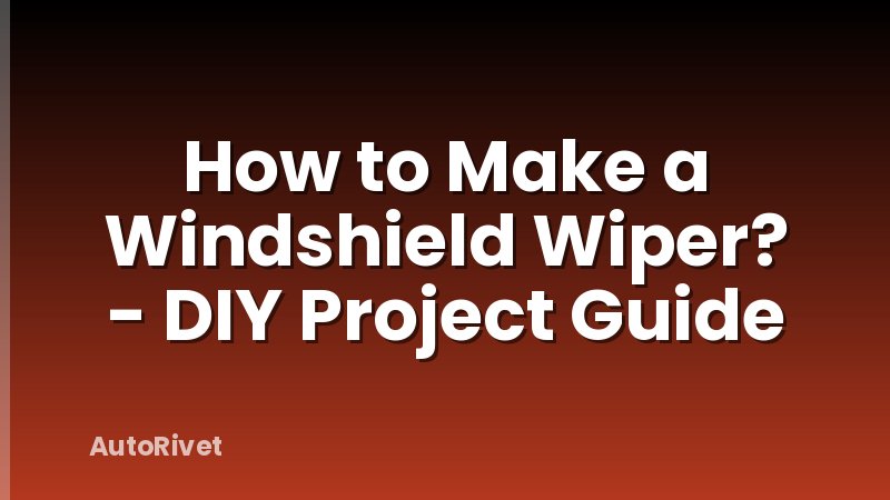 How to Make a Windshield Wiper? - DIY Project Guide - AutoRivet