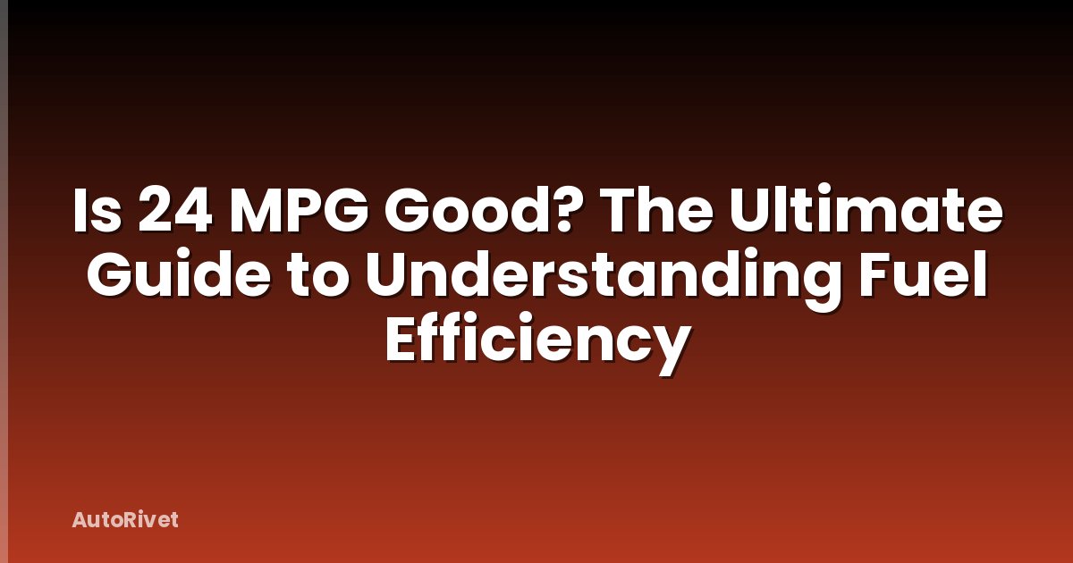 Is 24 MPG Good? The Ultimate Guide to Understanding Fuel Efficiency ...